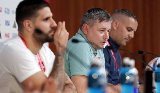 Dragan Stojkovic Aleksandar Mitrovic During Serbian Editorial Stock ...