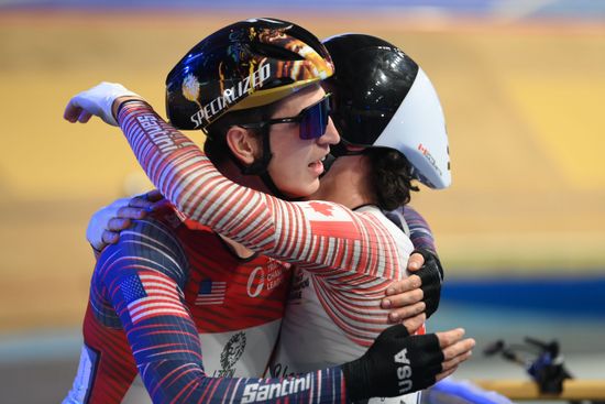 Gavin Hoover Usa Hugging Mathias Guillemette Editorial Stock Photo ...