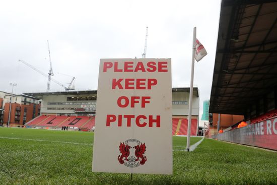 Please Keep Off Pitch Signage During Editorial Stock Photo - Stock ...
