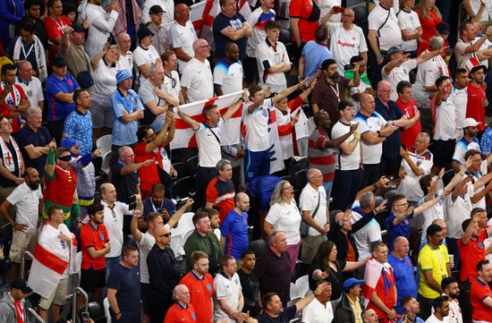 England Fans Sing During National Anthems Editorial Stock Photo - Stock ...