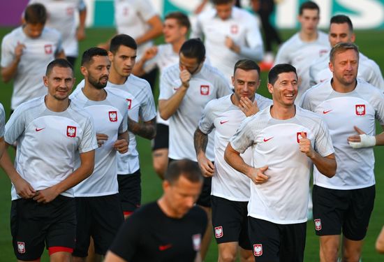 Poland Captain Robert Lewandowski 2r Teammates Editorial Stock Photo ...