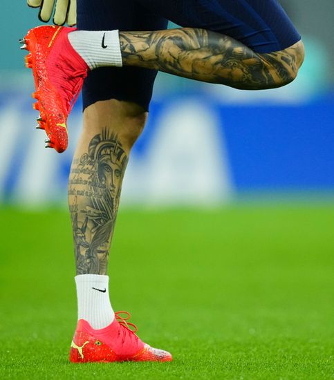 Tattoo Detail On Legs Goalkeeper Ederson Editorial Stock Photo - Stock ...
