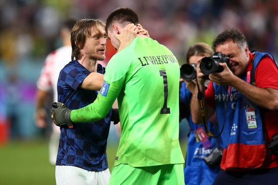 Luka Modric Croatia Celebrates Goalkeeper Dominik Editorial Stock Photo ...
