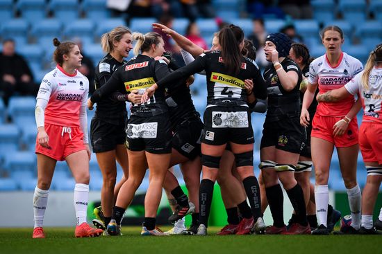 Liv Mcgoverne Exeter Chiefs Celebrates Scoring Editorial Stock Photo ...