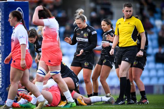 Liv Mcgoverne Exeter Chiefs Celebrates Try Editorial Stock Photo ...