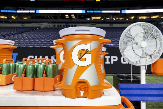 Gatorade Water Buckets During Ncaa Football Editorial Stock Photo ...