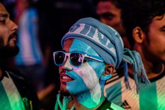 Football Fan Face Painting On His Editorial Stock Photo - Stock Image ...