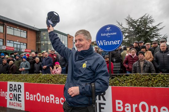 Trainer Barry Connell Celebrates Winning Bar Editorial Stock Photo ...