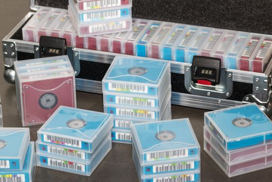 Data Backup Magnetic Tapes Lie Next Editorial Stock Photo - Stock Image ...