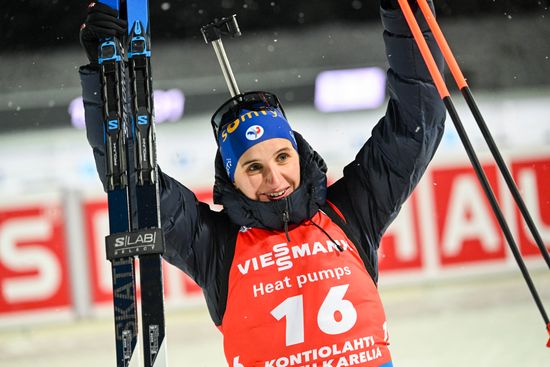 Julia Simon France Celebrates On Podium Editorial Stock Photo - Stock ...
