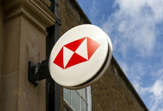 Wall Hanging Sign Hsbc Bank Branch Editorial Stock Photo - Stock Image ...