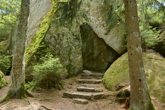 Rock Path Stairs Luisenburg Rock Labyrinth Editorial Stock Photo ...