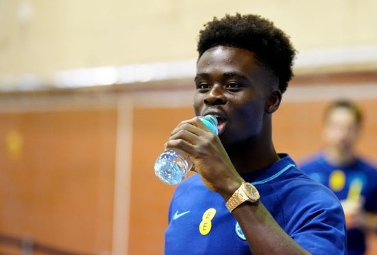 Bukayo Saka England Has Drink Water Editorial Stock Photo - Stock Image ...