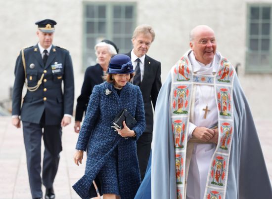 Queen Silvia Bishop Johan Dalman Arrive Editorial Stock Photo - Stock ...