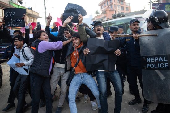 Student Union Cadres Protest Against Government Editorial Stock Photo ...