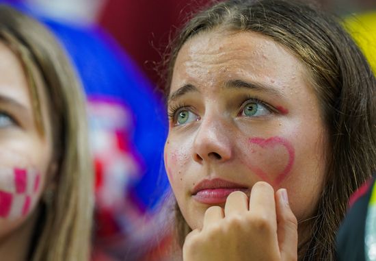 Girl Fan Croatia Emotion Declares Victory Editorial Stock Photo - Stock ...