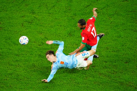 Gavi Spain Wins Header Sofiane Boufal Editorial Stock Photo - Stock ...
