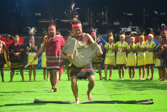 Garo Tribe Performs Traditional Stone Lifting Editorial Stock Photo ...