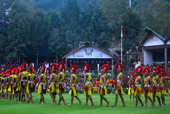 Naga Tribesman Pochury Tribe Performs Folk Editorial Stock Photo ...