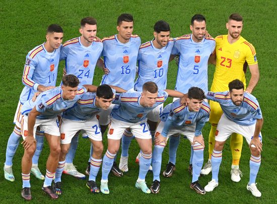 Starting Eleven Spain Poses Prior Fifa Editorial Stock Photo - Stock ...