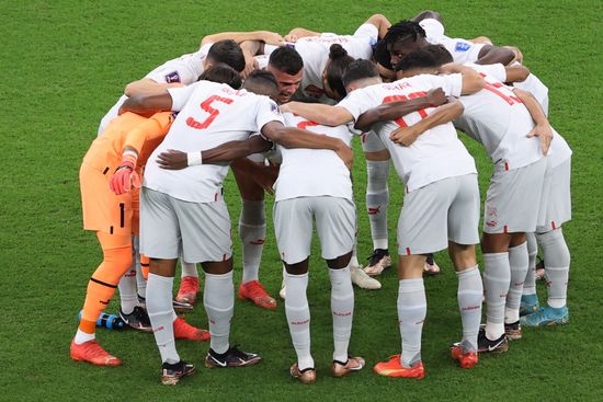 Players Switzerland Huddle Ahead Fifa World Editorial Stock Photo ...