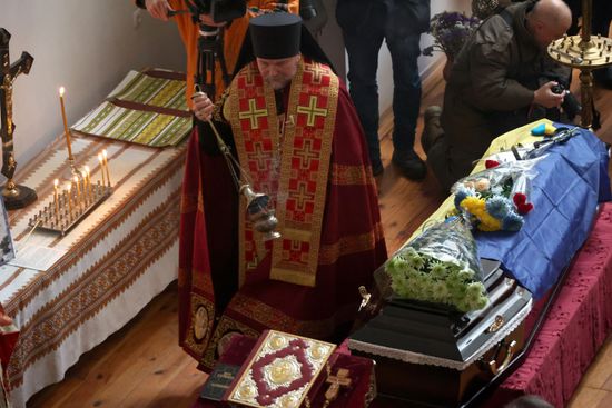 Priest Swings Censer By Coffin Body Editorial Stock Photo - Stock Image ...