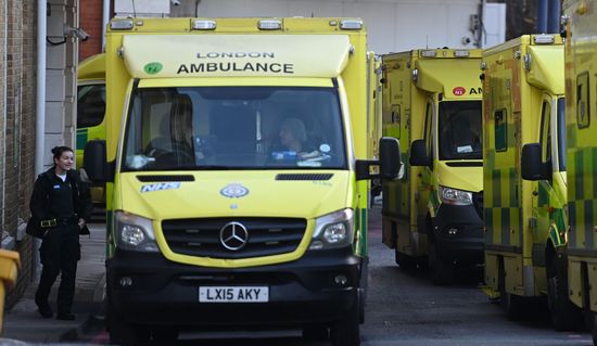 Nhs Ambulances Staff Outside Hospital London Editorial Stock Photo ...