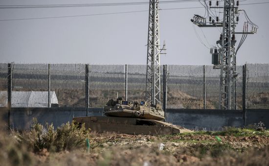 Israeli Tank Guards Israeli Excavators Bulldozers Editorial Stock Photo ...