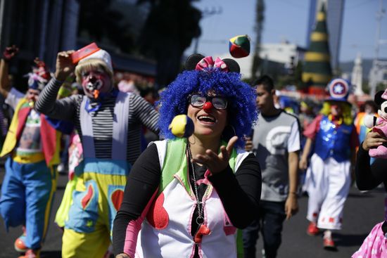 Hundreds Clowns Parade Through One Main Editorial Stock Photo - Stock ...