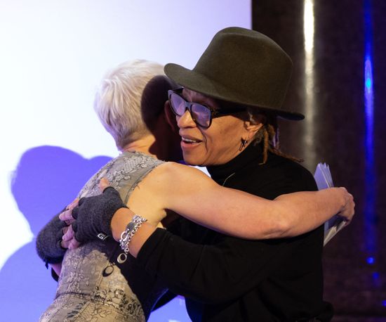 Tate Director Maria Balshaw L Embraces Editorial Stock Photo - Stock ...