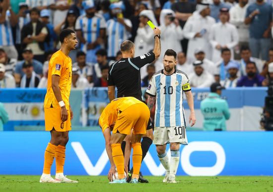 Lionel Messi Argentina Shown Yellow Card Editorial Stock Photo - Stock ...