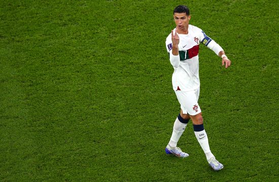Cristiano Ronaldo Portugal Comes On Substitute Editorial Stock Photo ...