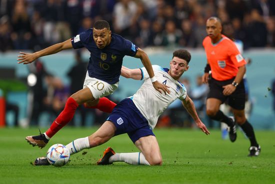 Declan Rice England Tackles Kylian Mbappe Editorial Stock Photo - Stock ...