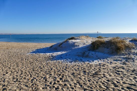 Frost Covered Sand Dunes After Bitterly Editorial Stock Photo - Stock ...