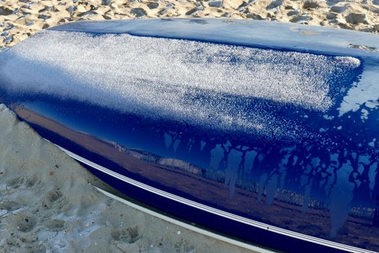 Frost Covered Sand Dunes After Bitterly Editorial Stock Photo - Stock ...