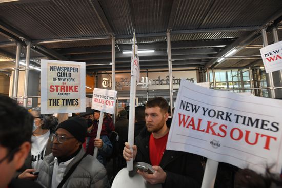 Reporters Editors New York Times Hold Editorial Stock Photo - Stock ...