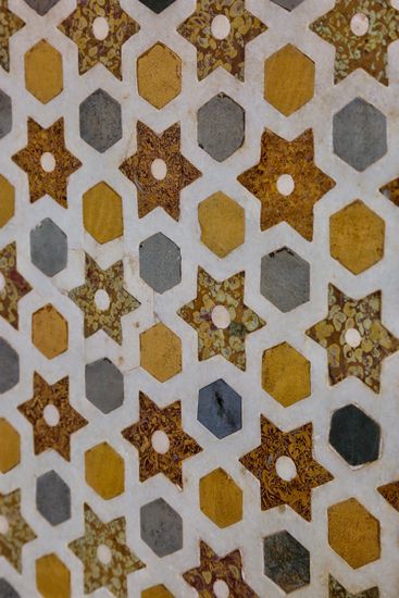 Ornate Patterns Adorn Mausoleum Itmaduddaulahs Tomb Editorial Stock ...