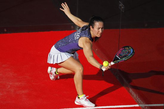 Spanish Paddle Player Alicia Blanco Action Editorial Stock Photo ...
