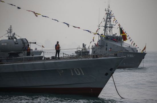 Sri Lankan Navy Vessels Displayed Sri Editorial Stock Photo - Stock ...