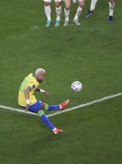 Neymar Brazil Shoots During Quarterfinal Match Editorial Stock Photo ...