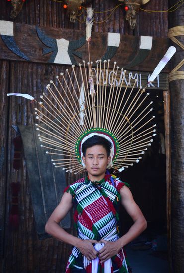 Naga Tribesman Angami Tribe Poses On Editorial Stock Photo - Stock ...