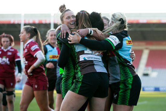Izzy Mayhew Harlequins Celebrates Her Teammates Editorial Stock Photo ...