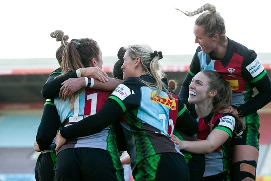 Izzy Mayhew Harlequins Celebrates Her Teammates Editorial Stock Photo ...
