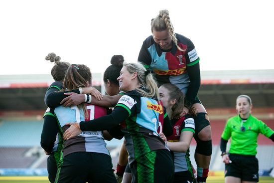 Izzy Mayhew Harlequins Celebrates Her Teammates Editorial Stock Photo ...