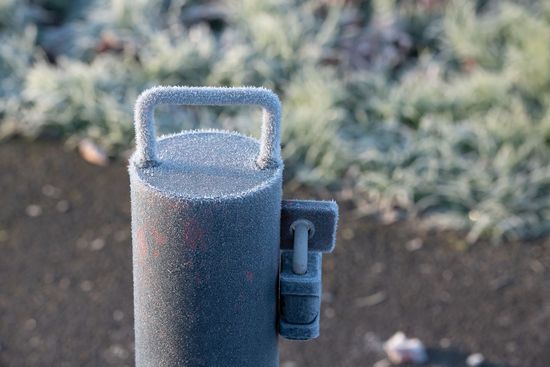 Frozen Padlock After Another Very Cold Editorial Stock Photo - Stock ...