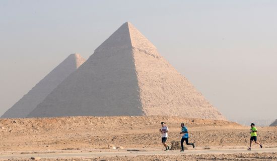 Participants Run During Fourth Edition Pyramids Editorial Stock Photo ...
