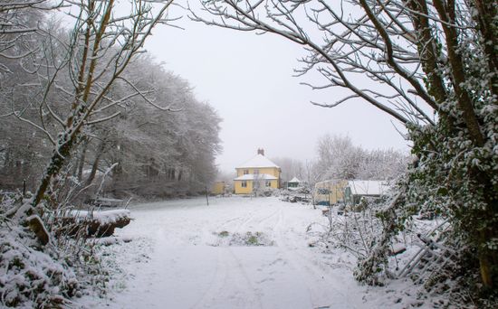 Snow Brompton Regis On Exmoor National Editorial Stock Photo - Stock ...