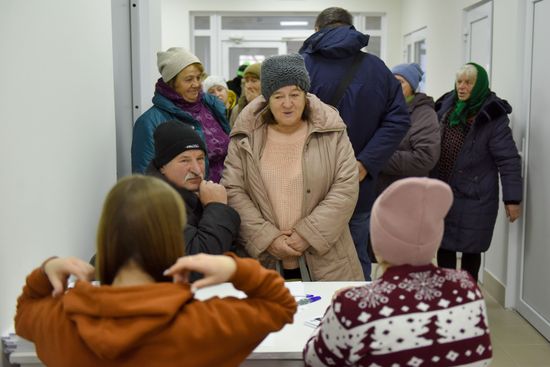 Local Residents Wait Be Seen By Editorial Stock Photo - Stock Image ...