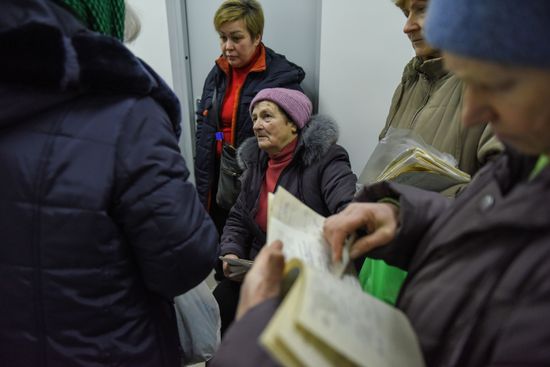 Local Residents Wait Be Seen By Editorial Stock Photo - Stock Image ...