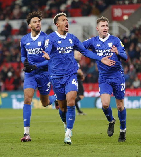 Callum Robinson Cardiff Celebrates Scoring Goal Editorial Stock Photo ...